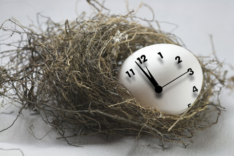 Egg with clock face in nest | Catching Health with Diane Atwood